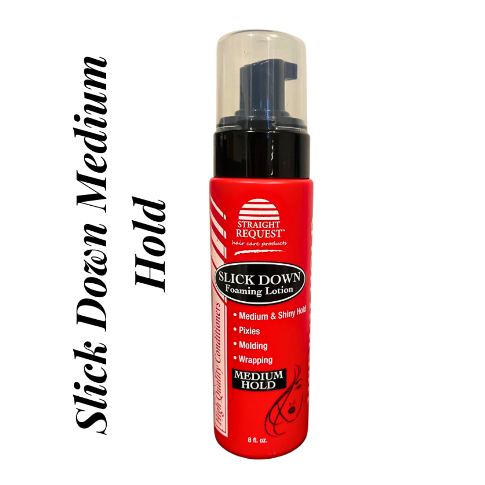 SLICK DOWN MEDIUM HOLD FOAMING LOTION – Straight Request Official Website